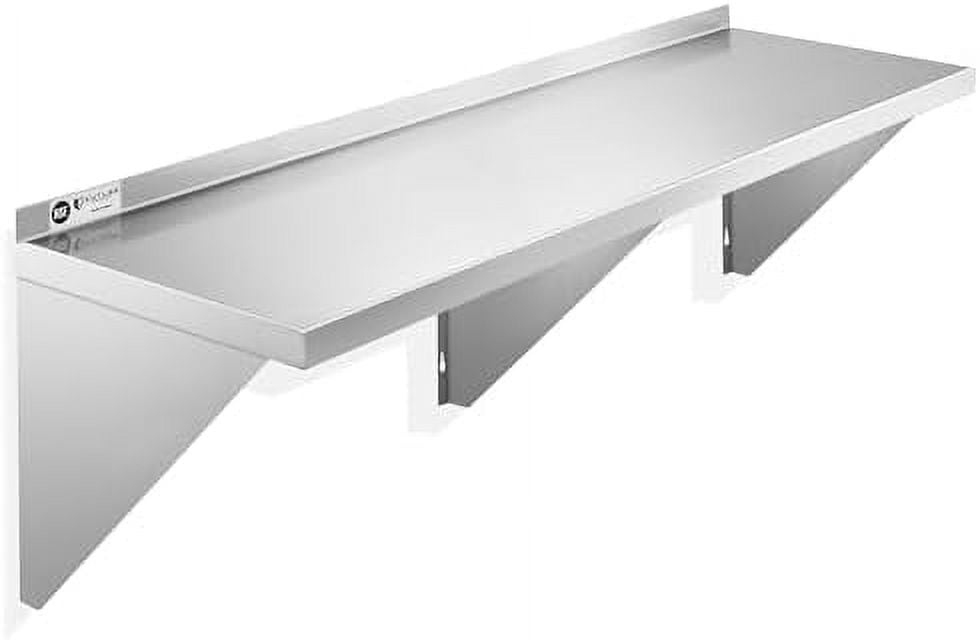 stainless steel shelf - 18" x 60", nsf commercial wall mount shelves ...