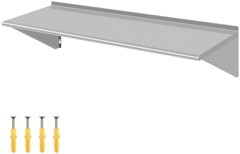 stainless steel wall mounted shelves, floating shelving with brackets ...