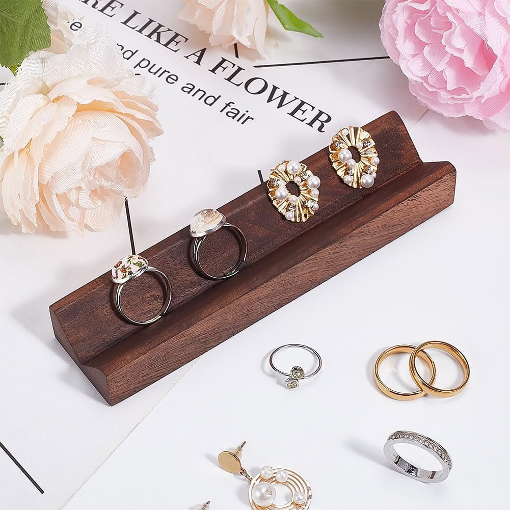 stallry Wood Ring Display Holder For Jewelry Wooden Ring Display Stand ...
