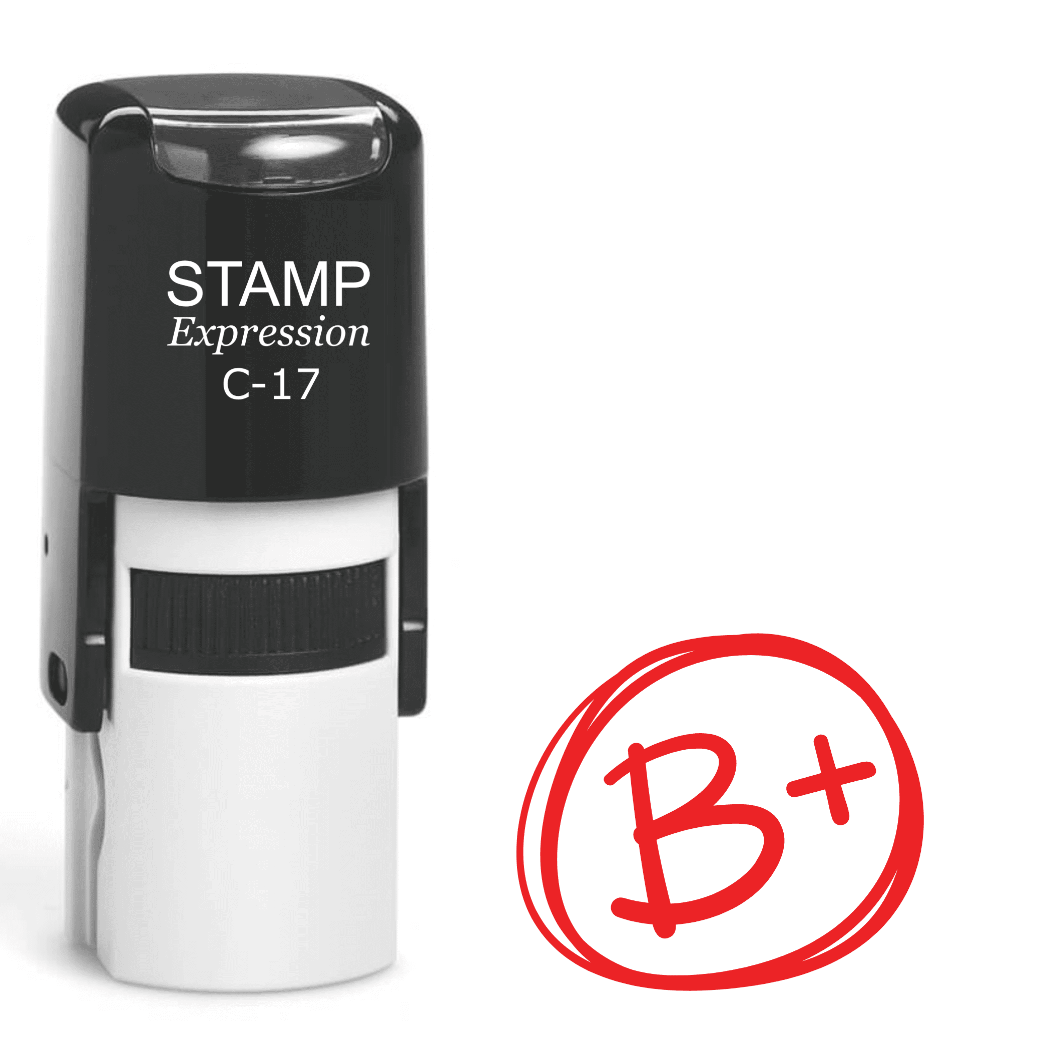stampexpression - B+ School Teacher Self Inking Rubber Stamp - Red Ink ...