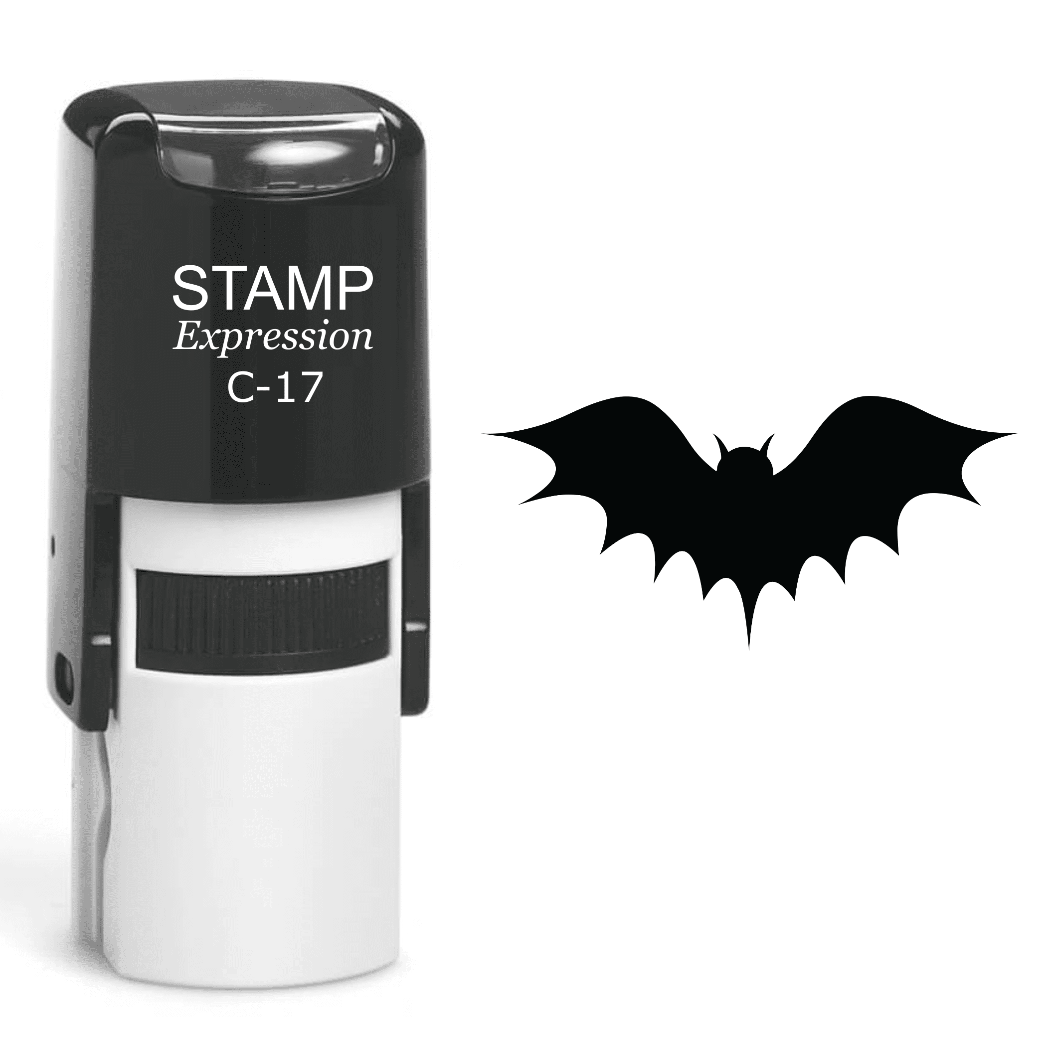 stampexpression - Bat Halloween Self Inking Rubber Stamp - Black Ink (A ...