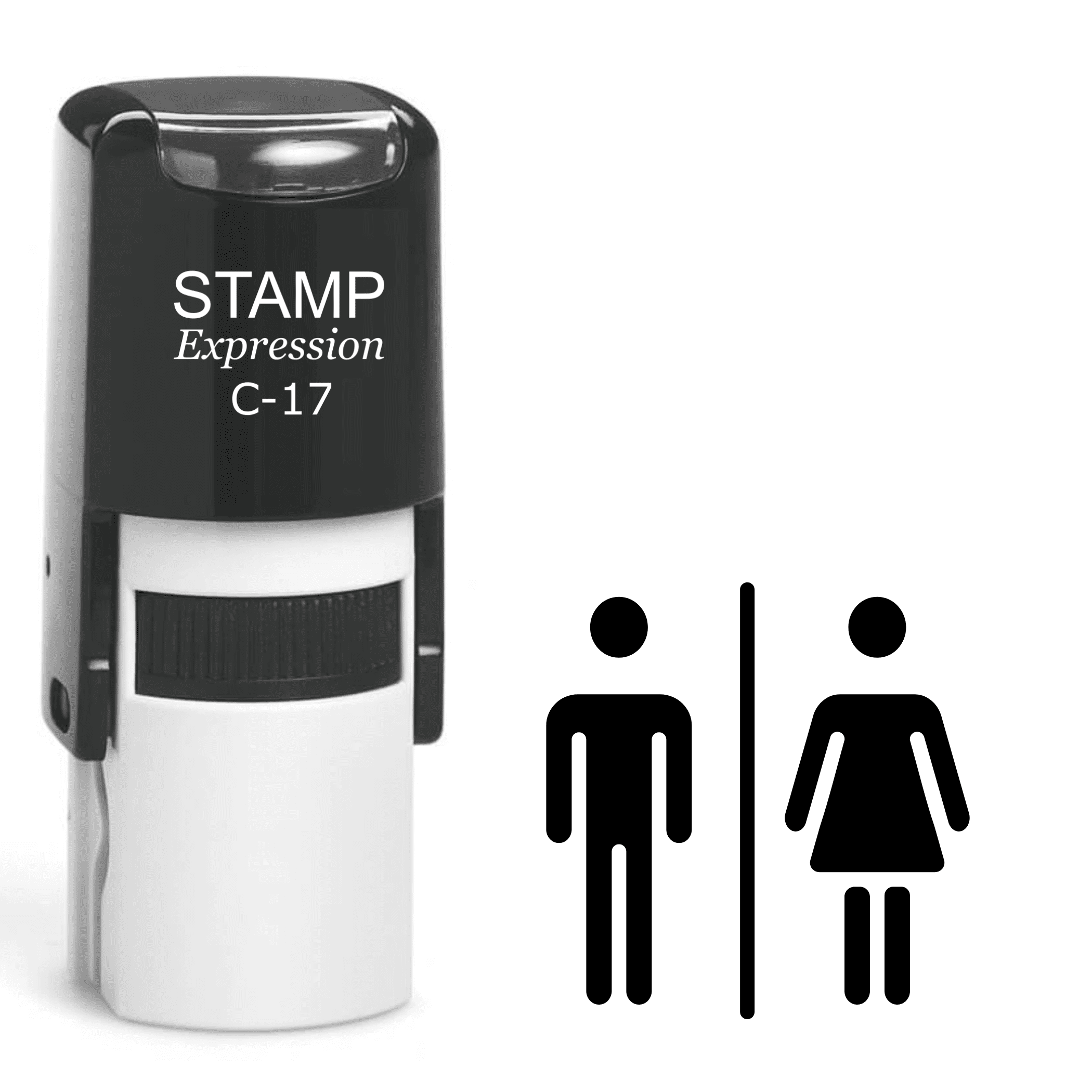 stampexpression - Bathroom Icon Man And Woman Self Inking Rubber Stamp ...