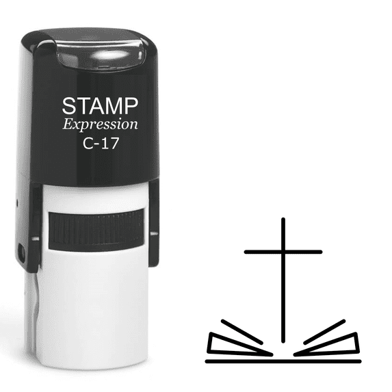 stampexpression - Bible with Cross Self Inking Rubber Stamp - Black Ink ...