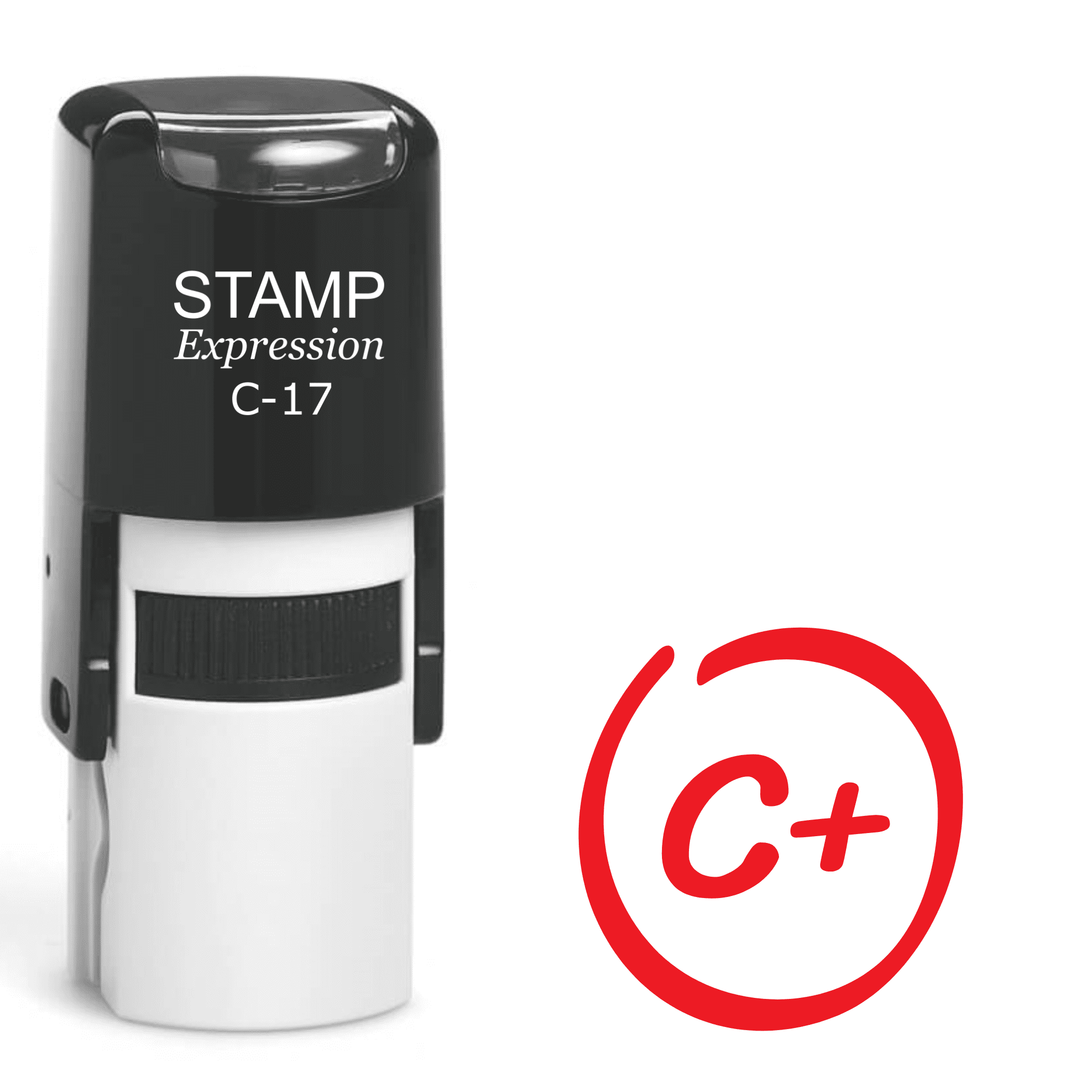 stampexpression - C Plus Grade in the Circle Self Inking Rubber Stamp ...