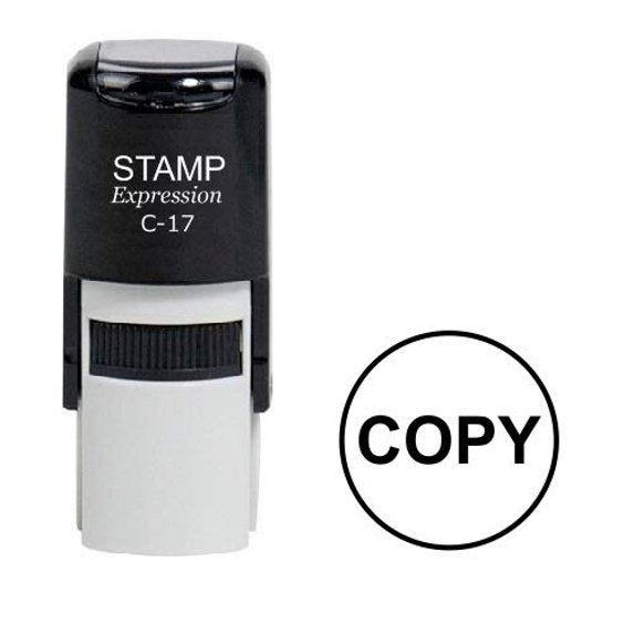 stampexpression - Copy Round Office Self Inking Rubber Stamp - Black ...