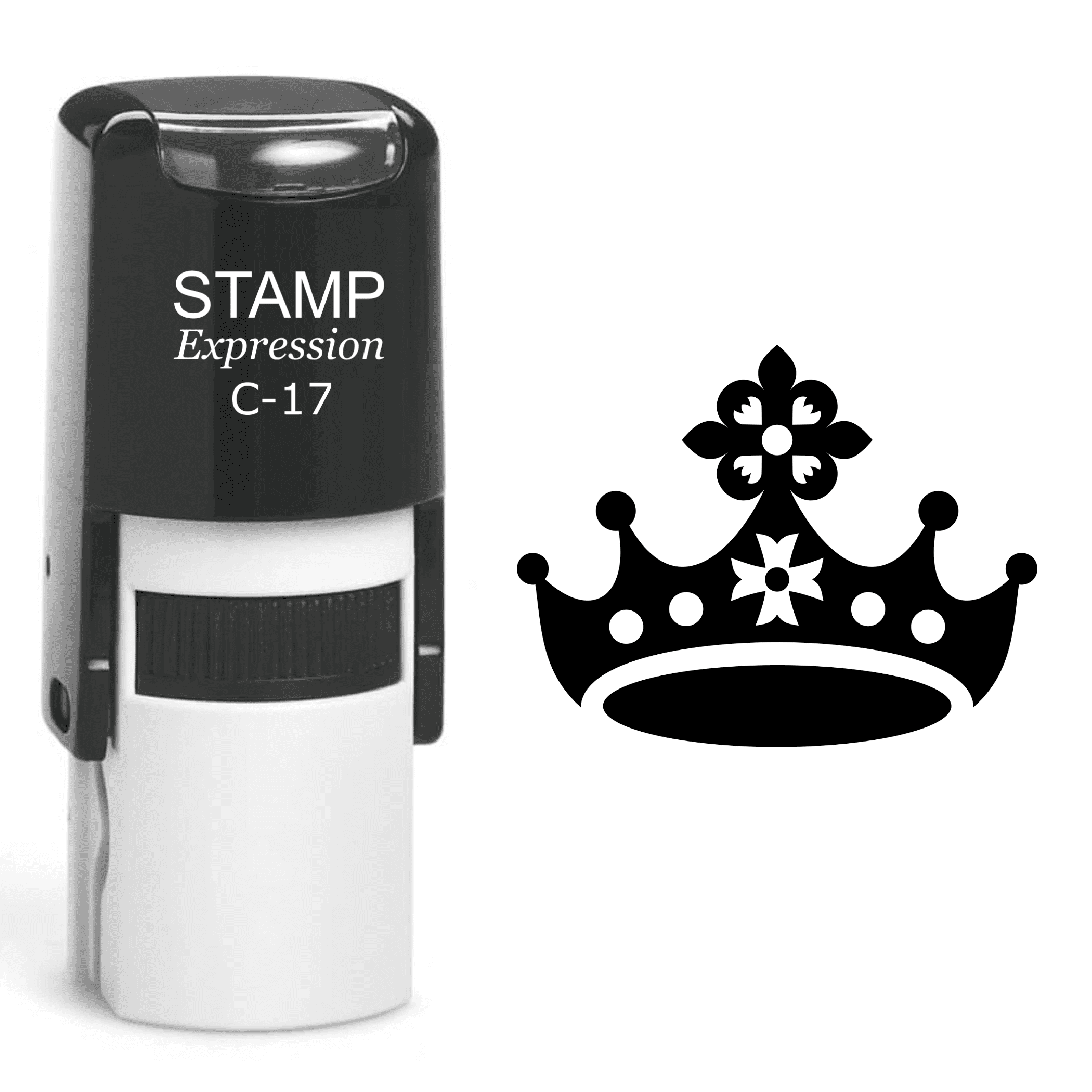 stampexpression - Crown Self Inking Rubber Stamp - Black Ink (A-61047 ...