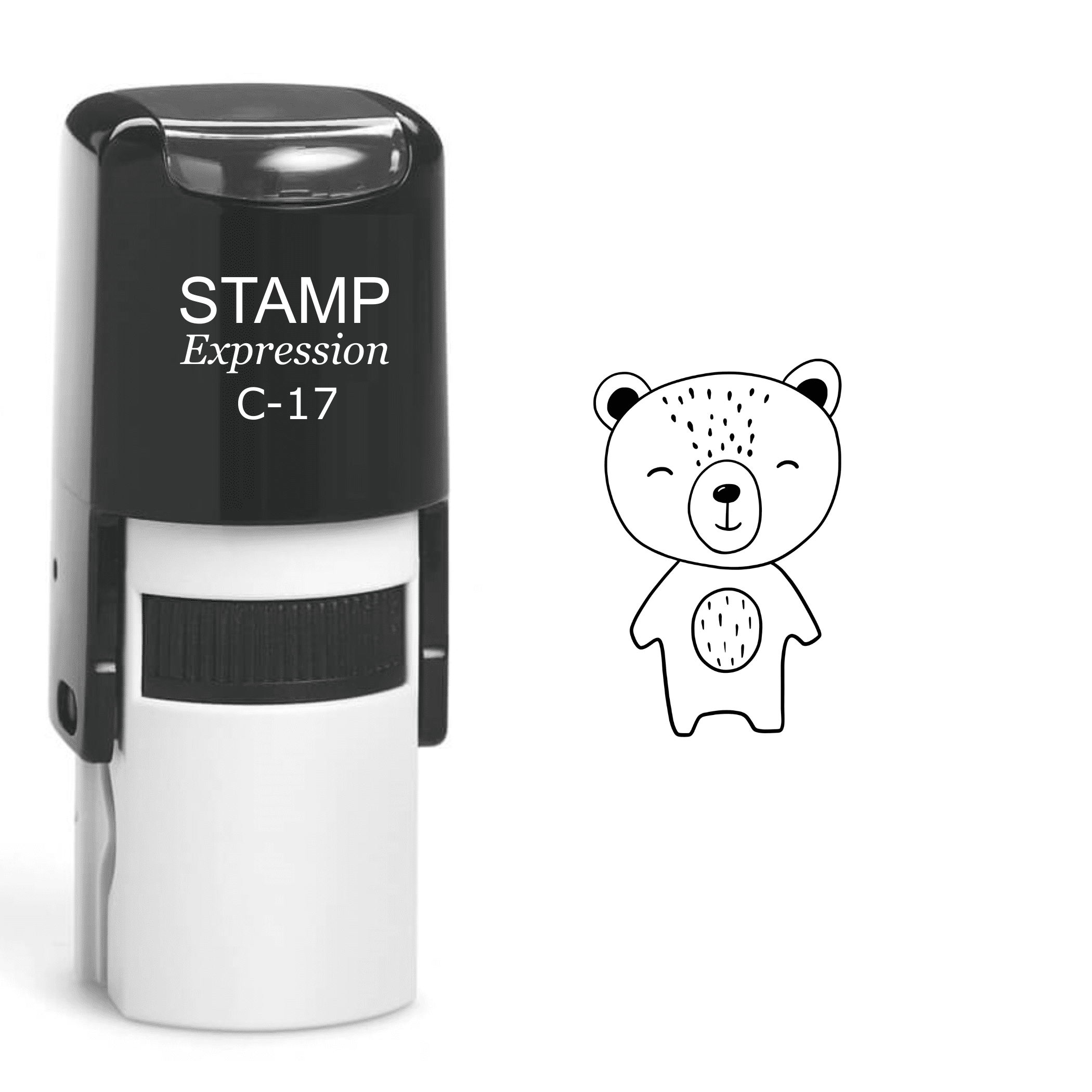 stampexpression - Cute Baby Bear Self Inking Rubber Stamp - Black Ink ...