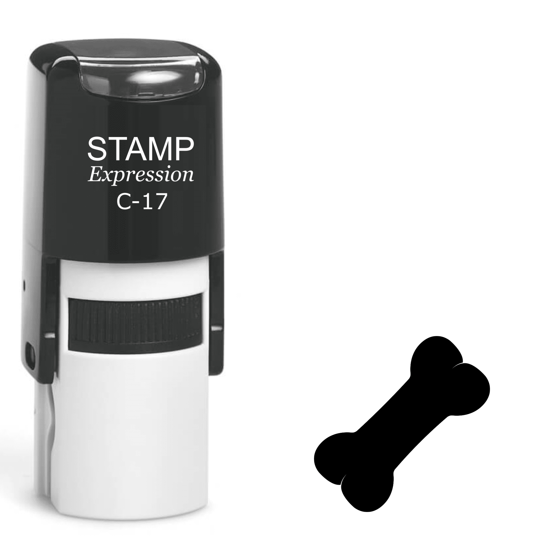 stampexpression - Dog Bone Self Inking Rubber Stamp - Black Ink (A ...