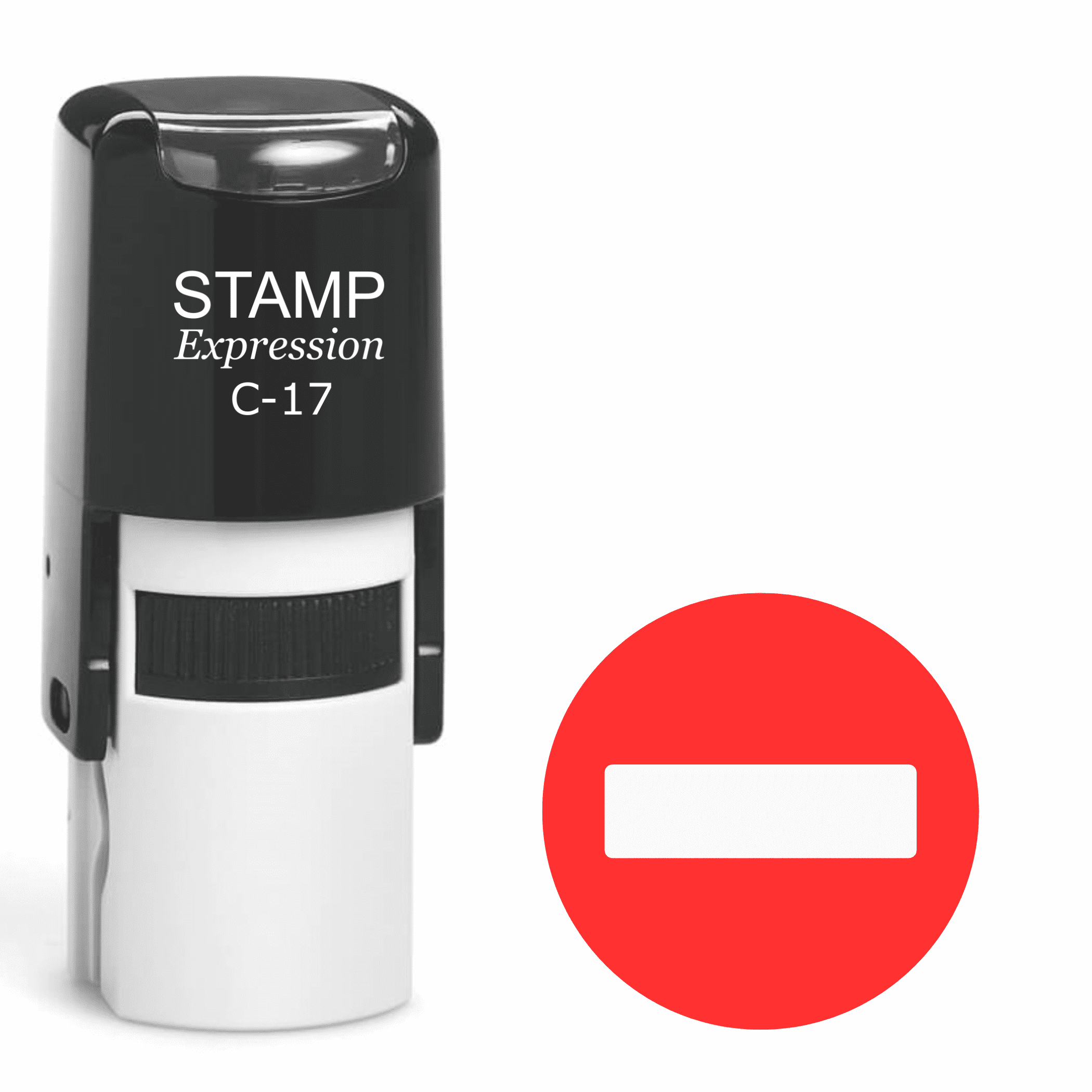 stampexpression - European Stop Sign Self Inking Rubber Stamp - Red Ink ...