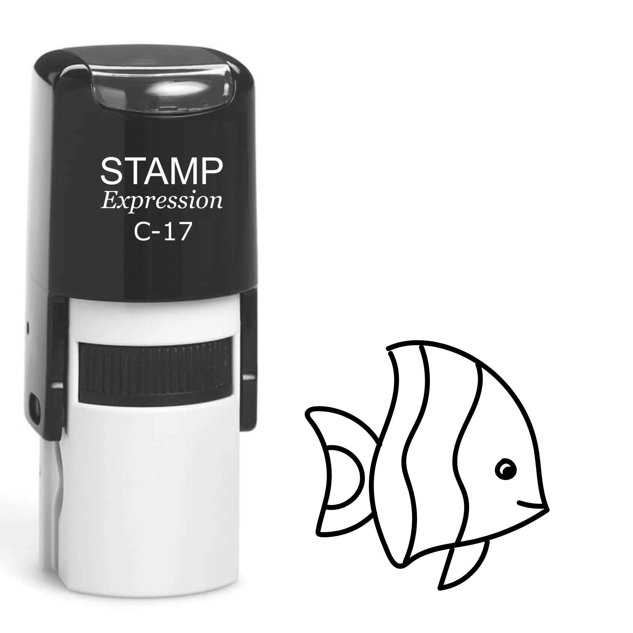 stampexpression - Fish Self Inking Rubber Stamp - Black Ink (A-62211 ...