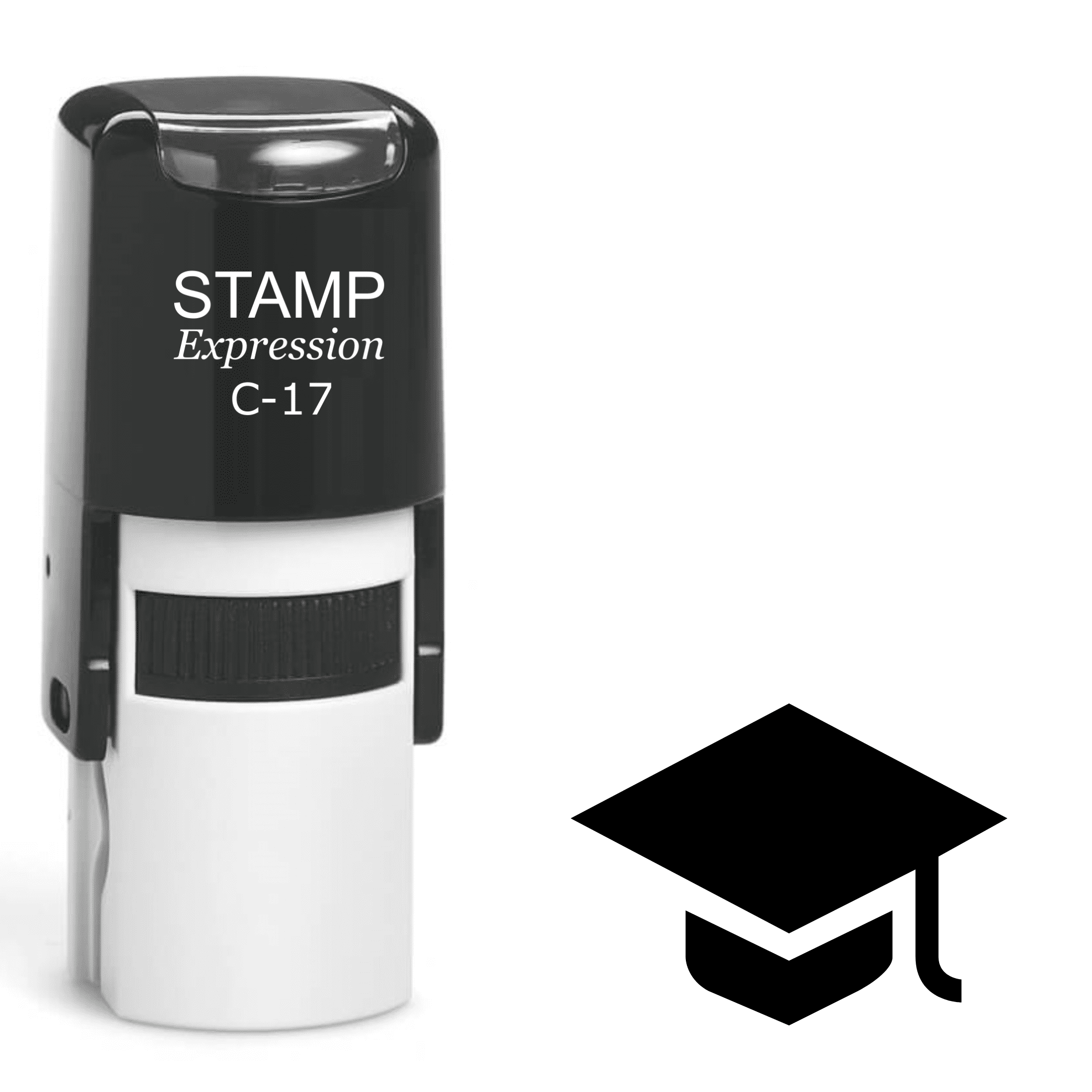 stampexpression - Graduation Cap Self Inking Rubber Stamp - Black Ink ...