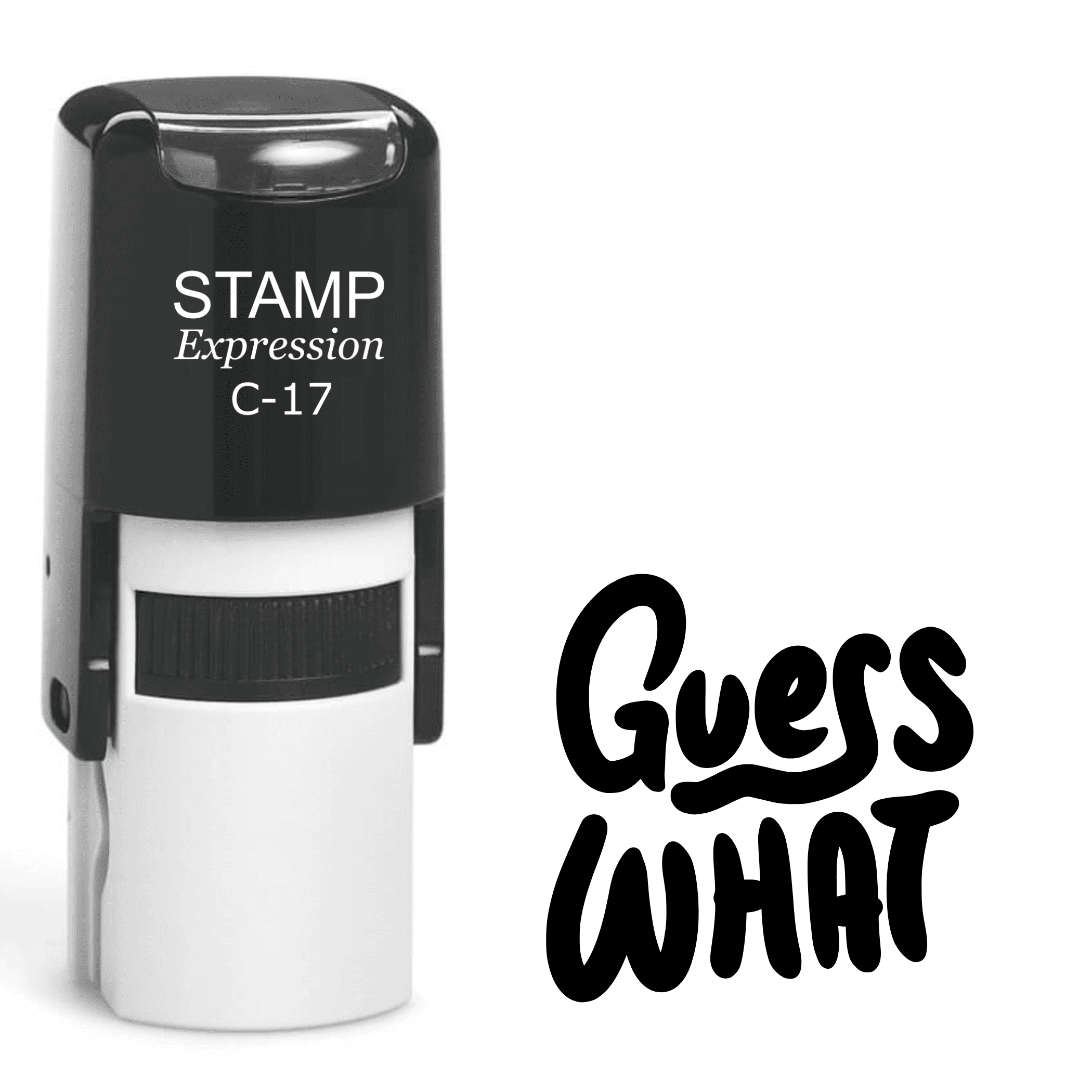 stampexpression - Guess What Self Inking Rubber Stamp - Black Ink (A ...