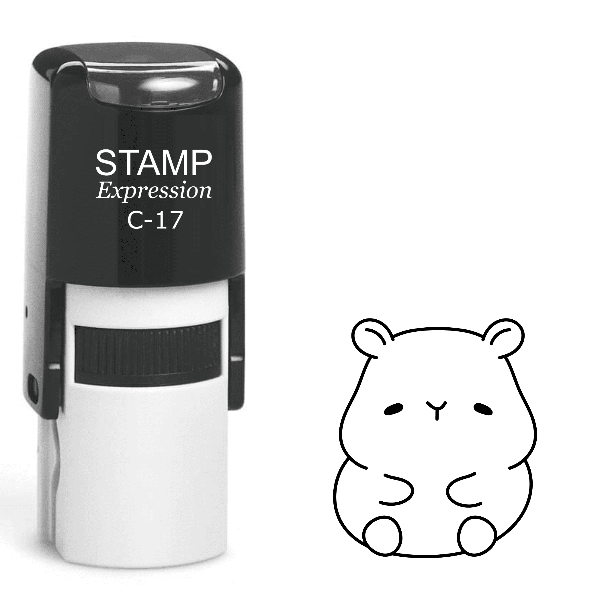 stampexpression - Hamster Self Inking Rubber Stamp - Black Ink (A-62213 ...