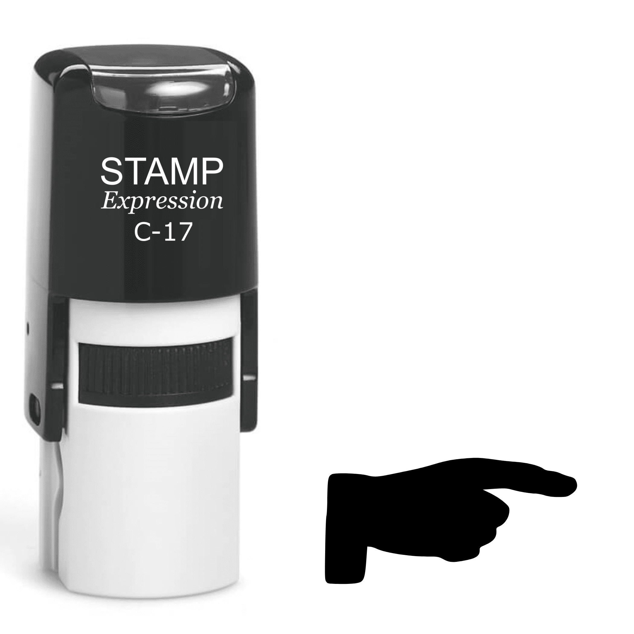 stampexpression - Hand Pointing Right Self Inking Rubber Stamp - Black ...