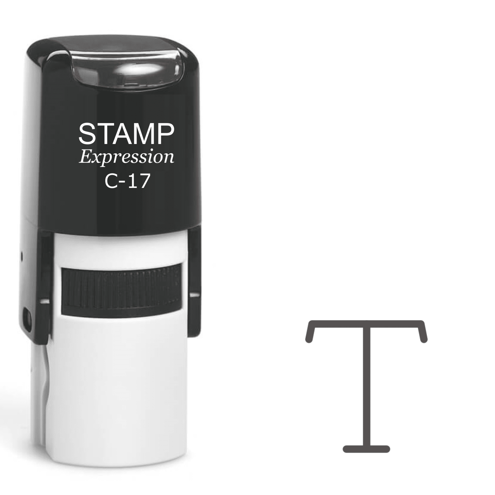 stampexpression - Letter T Self Inking Rubber Stamp - Black Ink (A ...