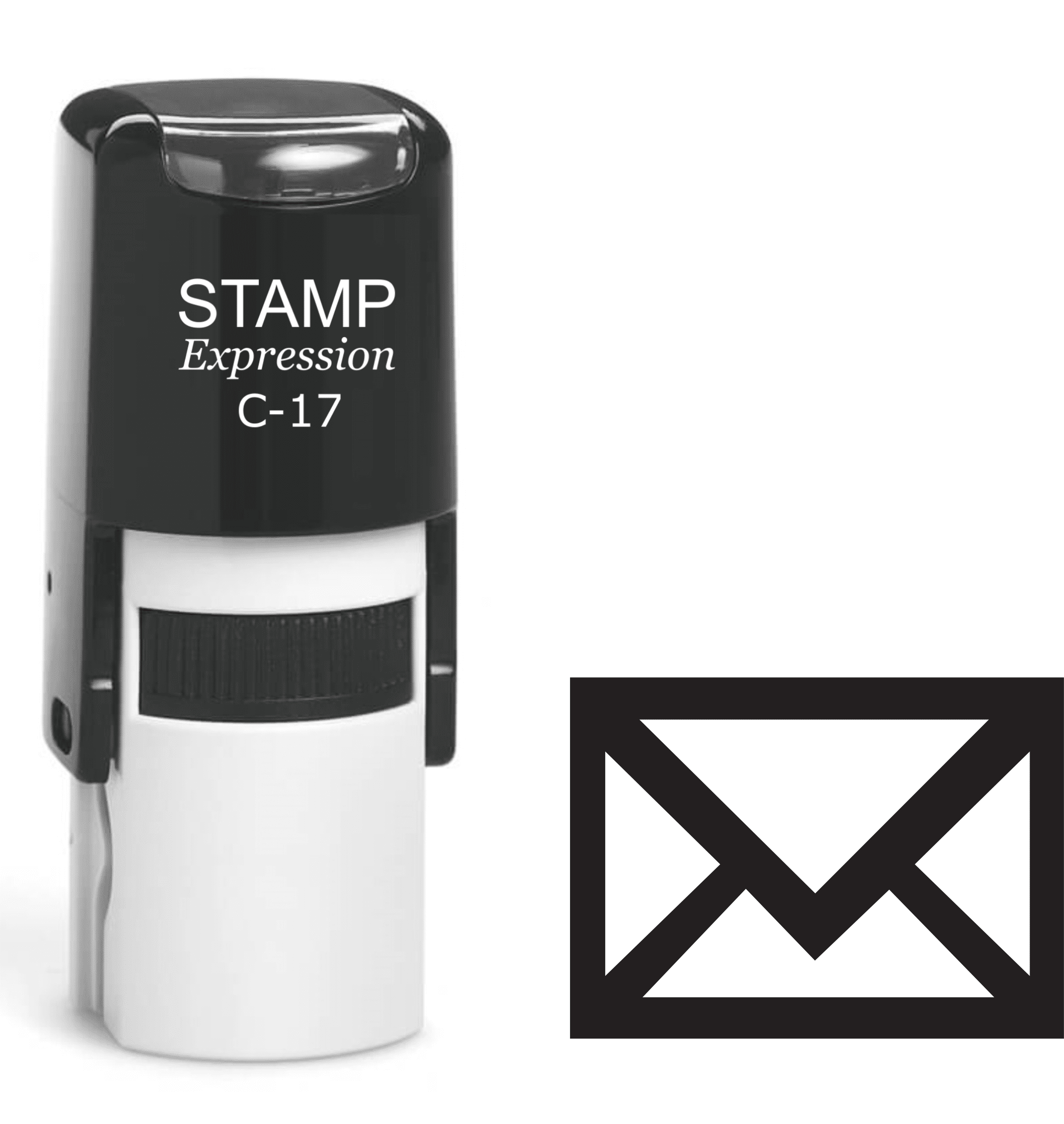 stampexpression - Mail Icon Self Inking Rubber Stamp - Black Ink (A ...