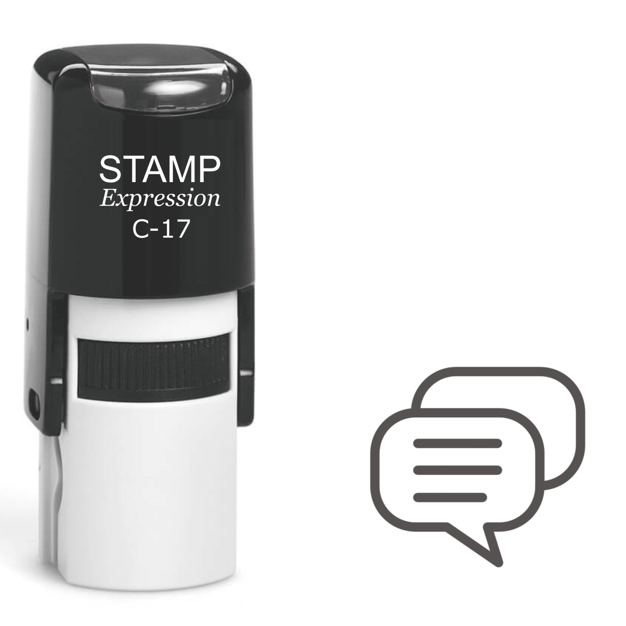 stampexpression - Message Callouts Self Inking Rubber Stamp - Black Ink ...