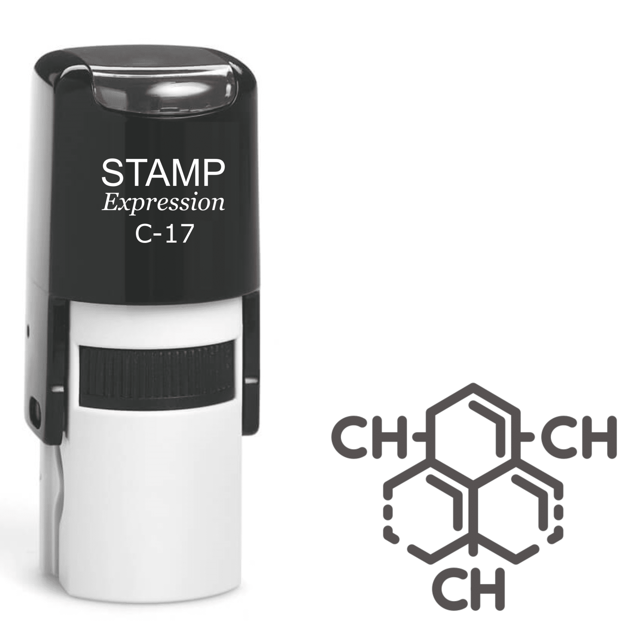 stampexpression - Molecules Self Inking Rubber Stamp - Black Ink (A ...