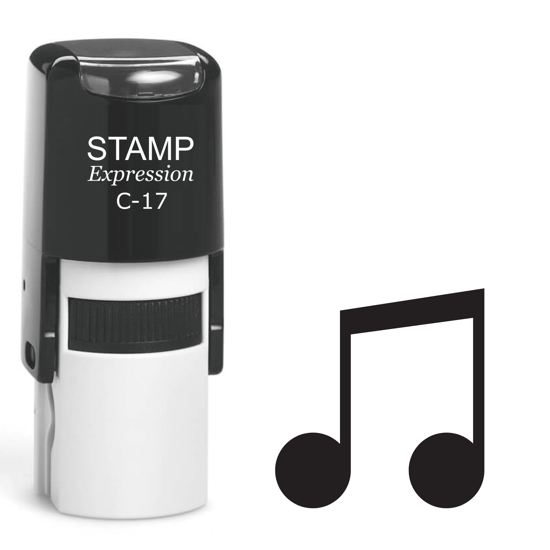 stampexpression - Music Note Self Inking Rubber Stamp - Black Ink (A ...