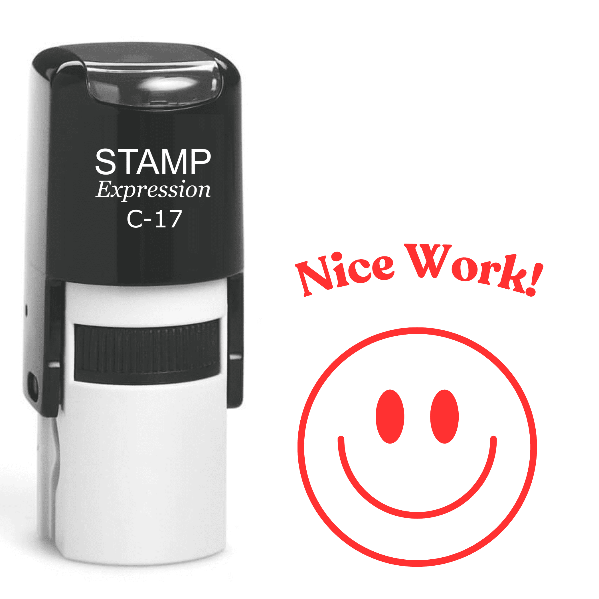 stampexpression - Nice Work Smiley Face School Teacher Self Inking ...