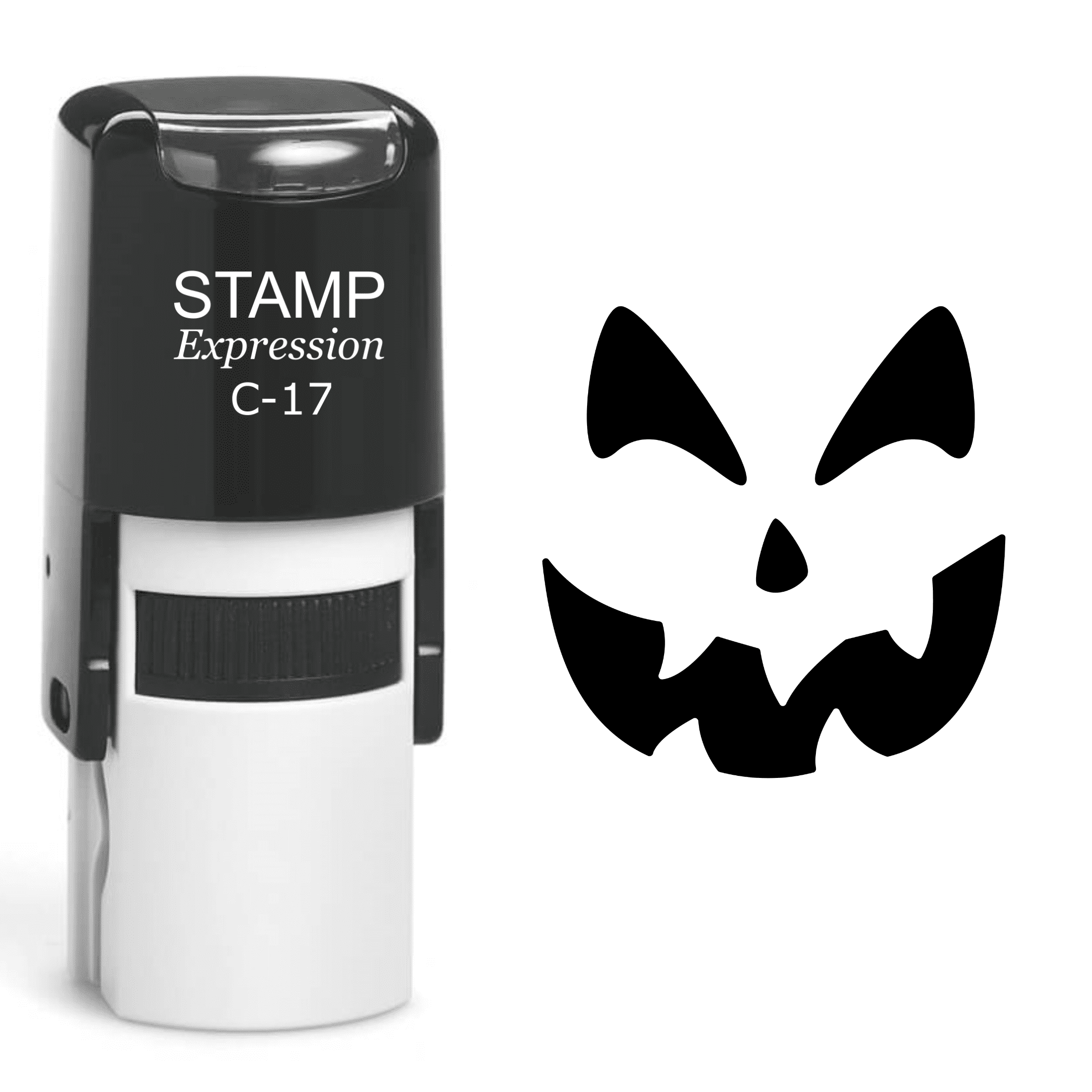 stampexpression - Pumpkin Faces Halloween Self Inking Rubber Stamp ...