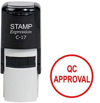 stampexpression - QC Approval Office Self Inking Rubber Stamp - Red Ink ...