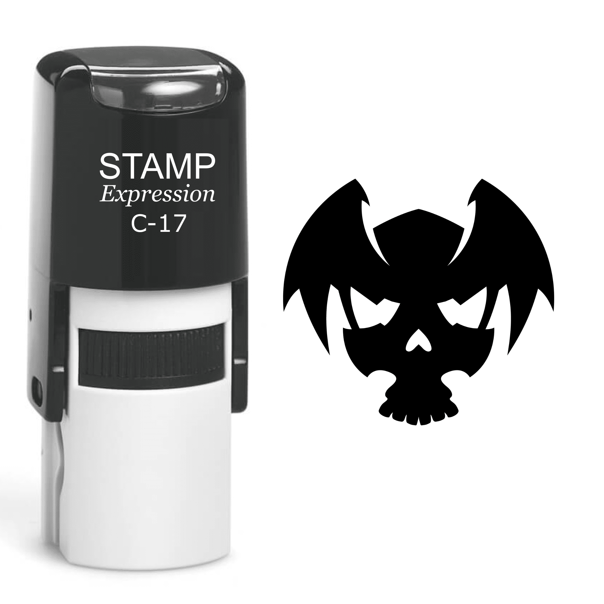 stampexpression - Skull Self Inking Rubber Stamp - Black Ink (A-60443 ...