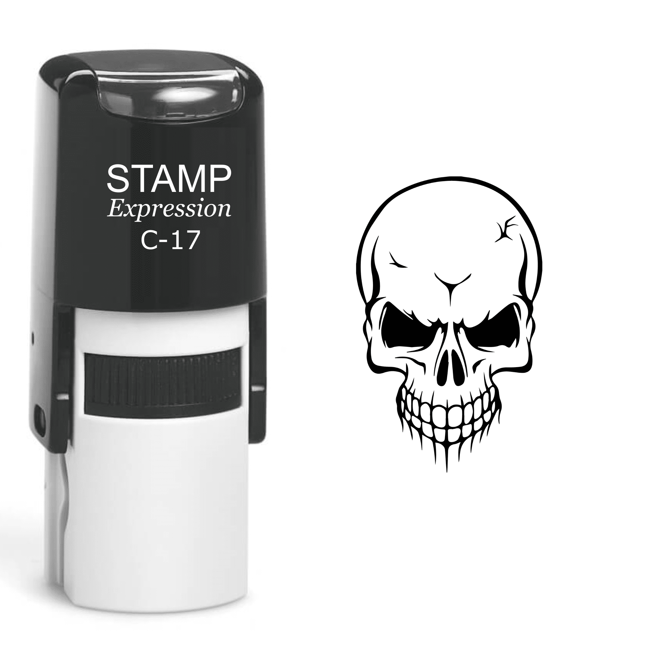 stampexpression - Skull Self Inking Rubber Stamp - Black Ink (A-60468 ...