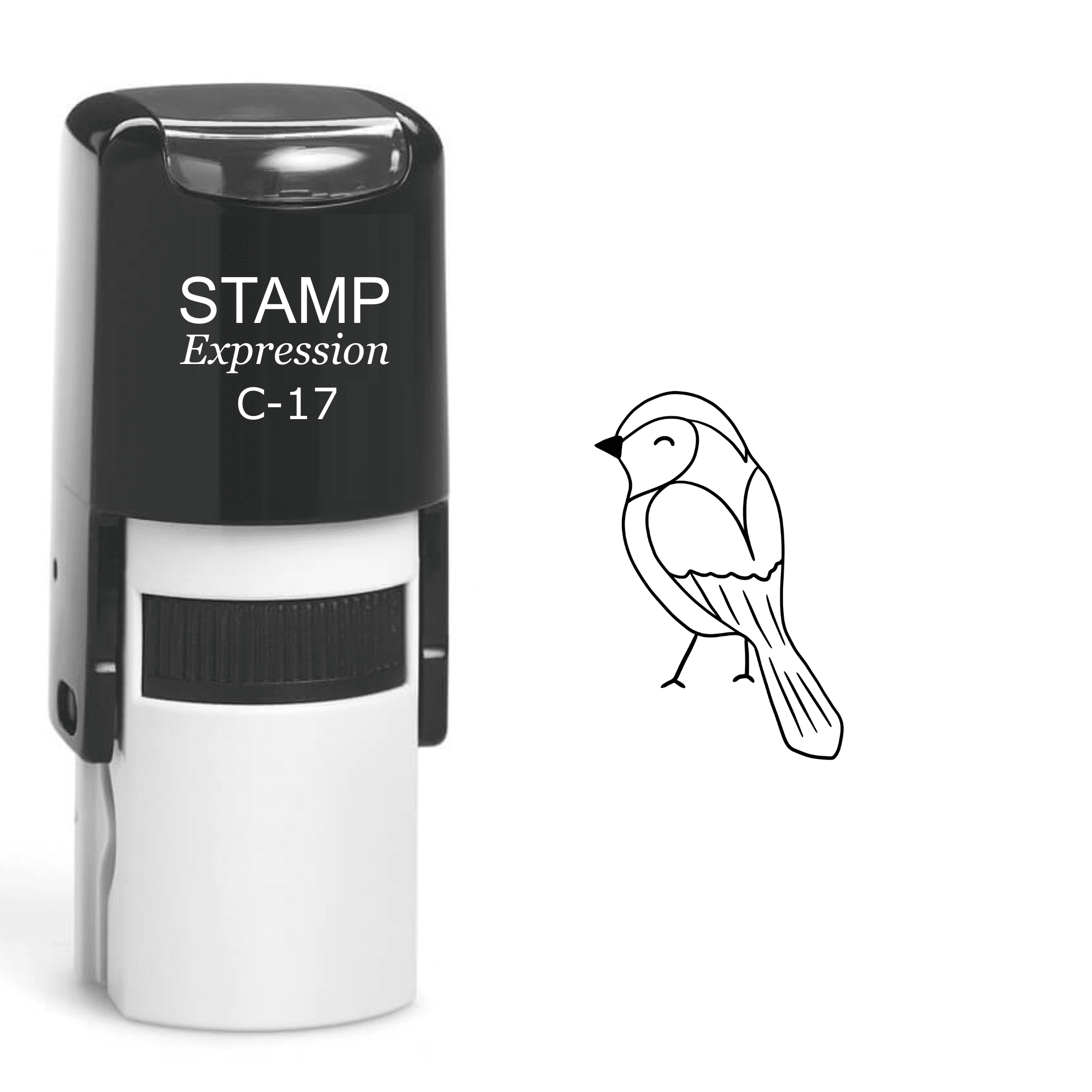 stampexpression - Sparrow Bird Self Inking Rubber Stamp - Black Ink (A ...