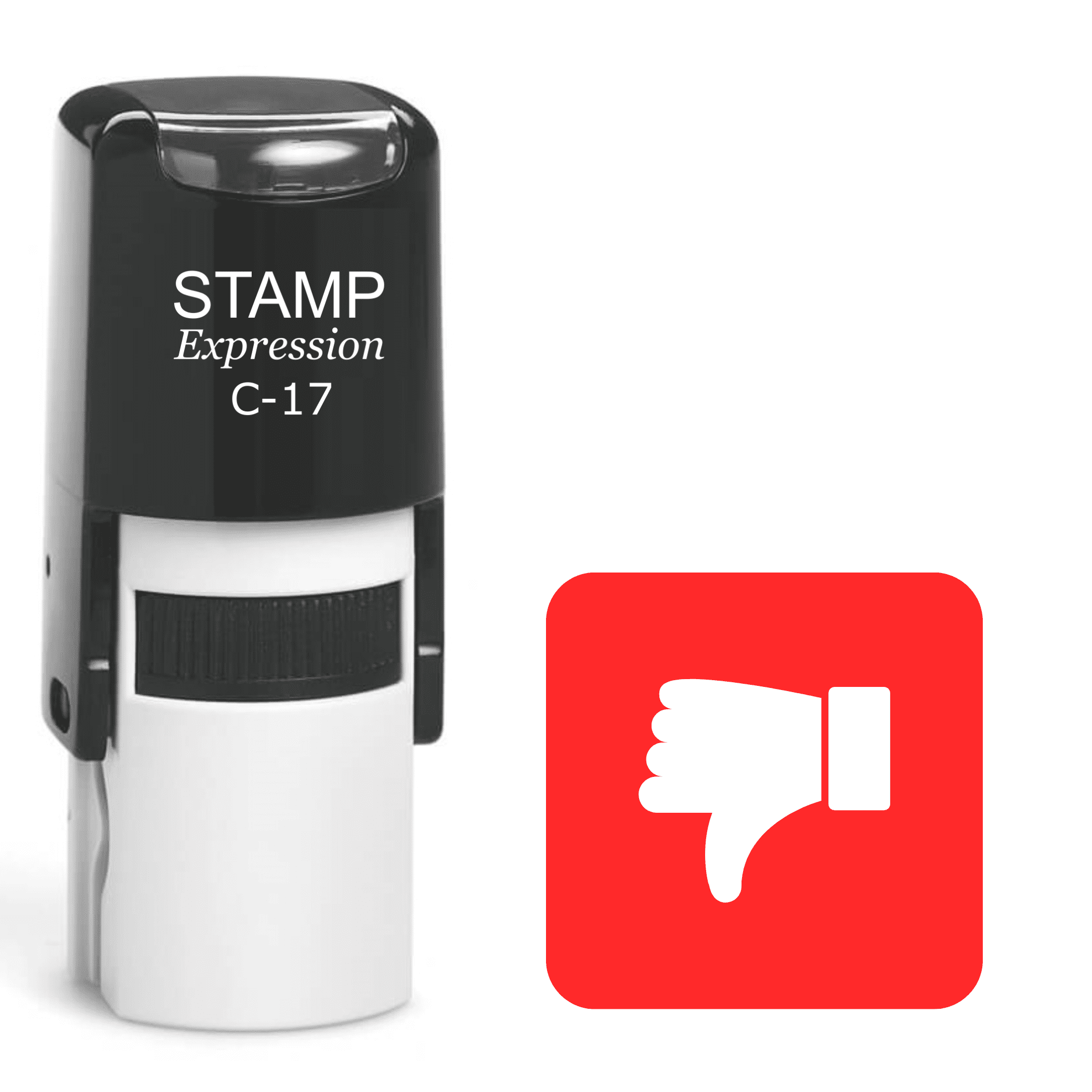 stampexpression - Thumbs Down Self Inking Rubber Stamp - Red Ink (A ...