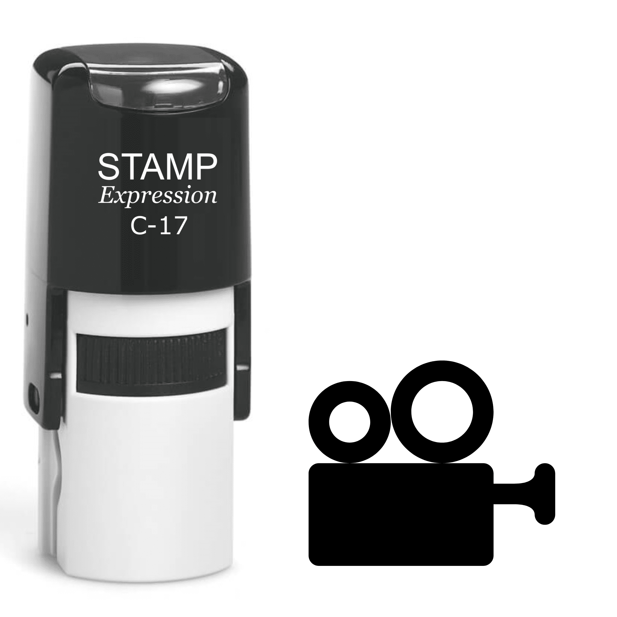 stampexpression - Video Camera Self Inking Rubber Stamp - Black Ink (A ...