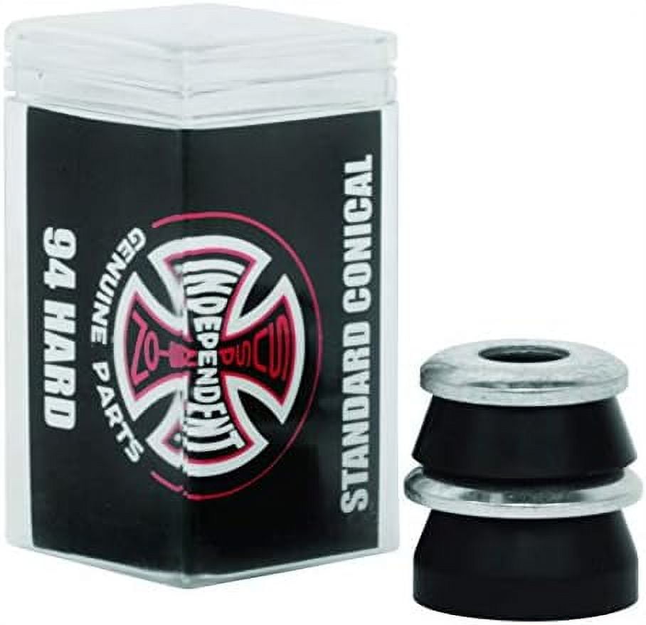 standard conical black skateboard bushings - 2 pair with washers - 94a ...