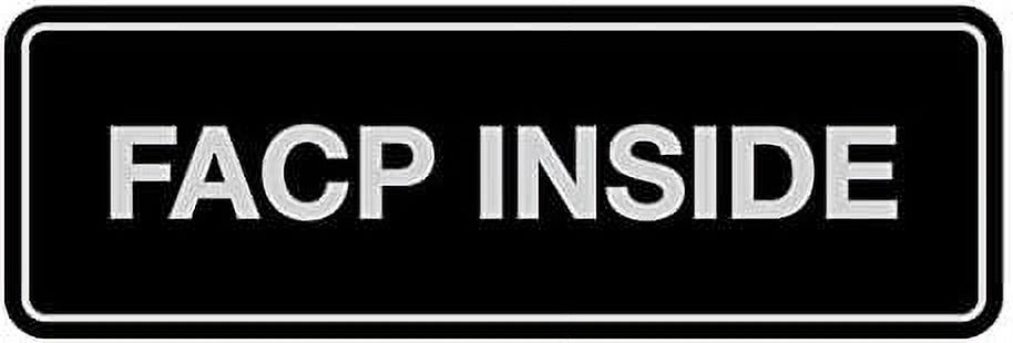 standard facp inside sign (black/silver) - medium - Walmart.com