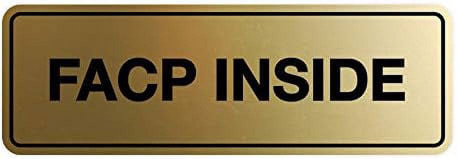 standard facp inside sign (brushed gold) - medium - Walmart.com