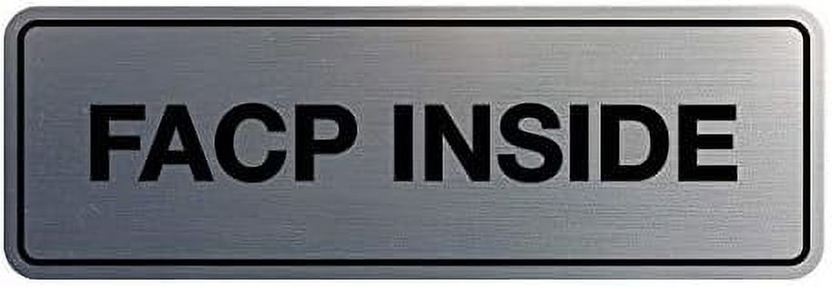 standard facp inside sign (brushed silver) - large - Walmart.com