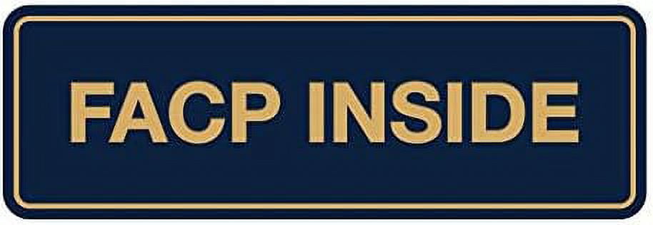 Standard FACP Inside Sign (Navy Blue/Gold) - Small - Walmart.com