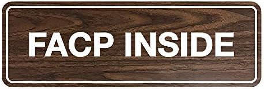 standard facp inside sign (walnut) - medium - Walmart.com