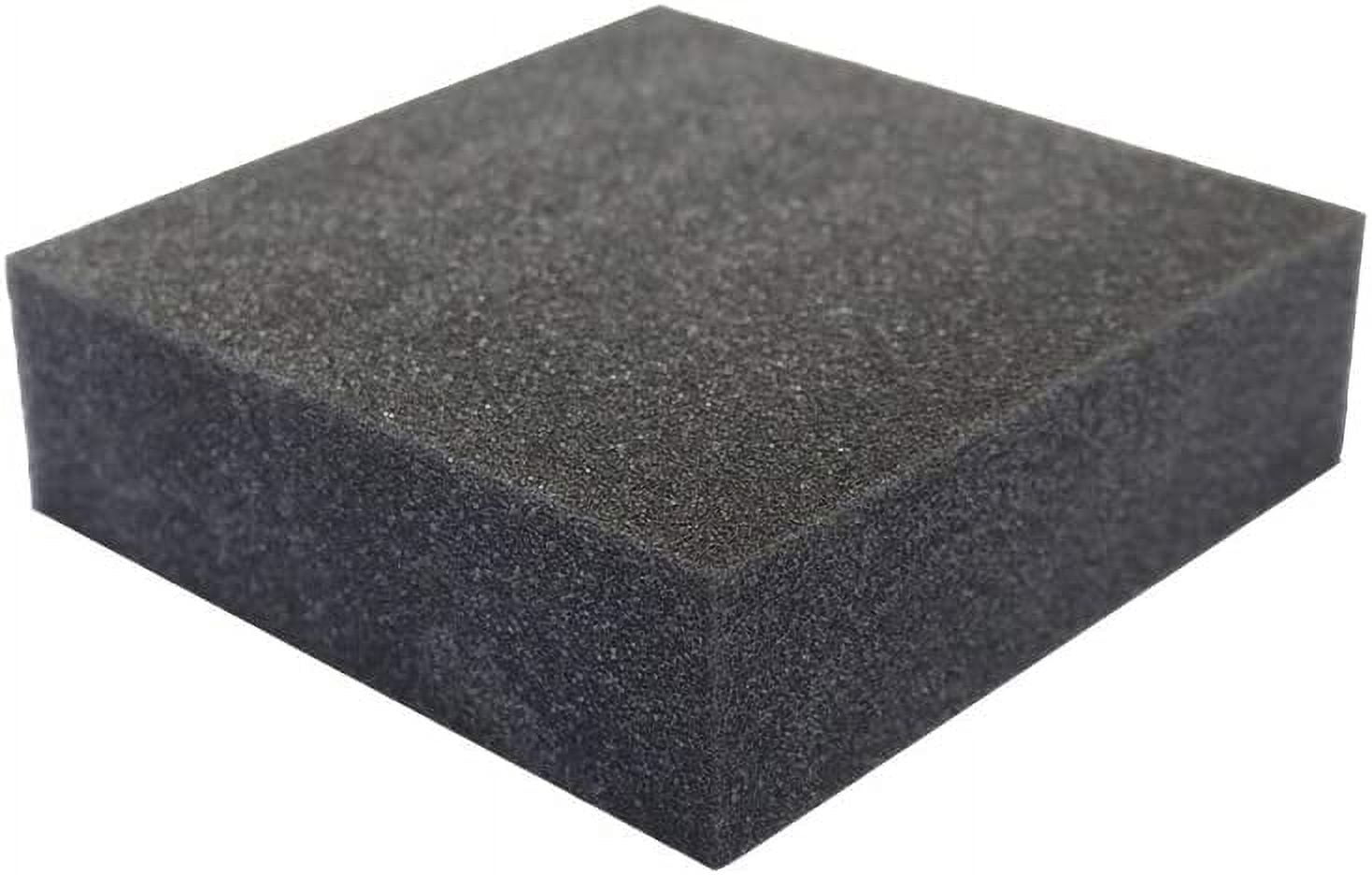 staple 3" x 26" x 32" Charcoal High Density Upholstery Foam Cushion ...