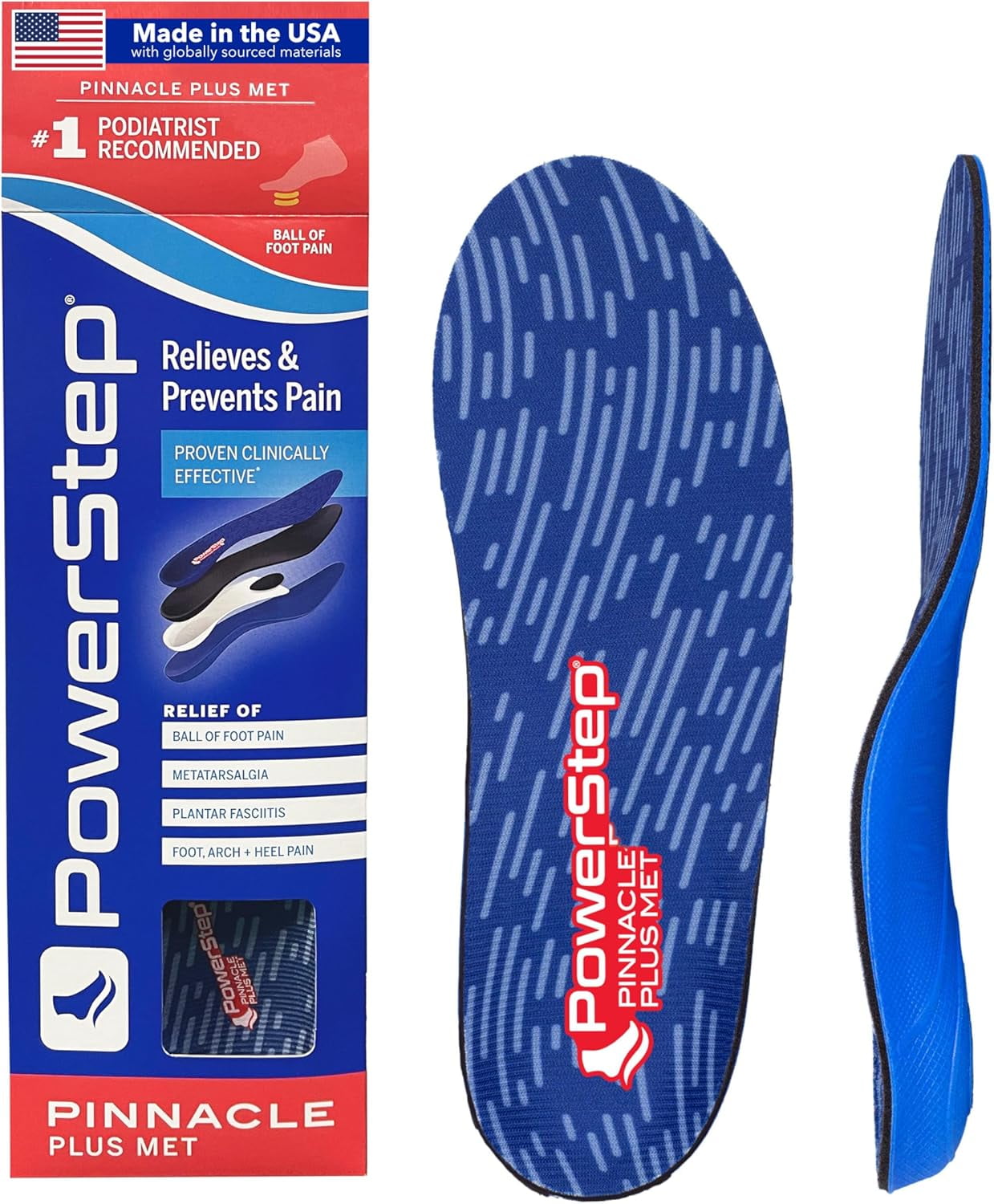 staple Pinnacle Plus Ball of Foot Pain Relief Orthotics - Shoe Inserts ...