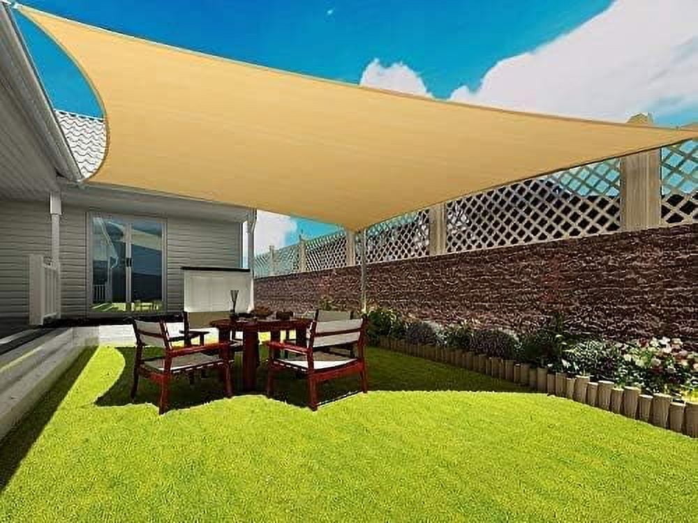 staple Square Sun Shade Sail Canopy, 16' x 16' Patio Shade Cloth ...