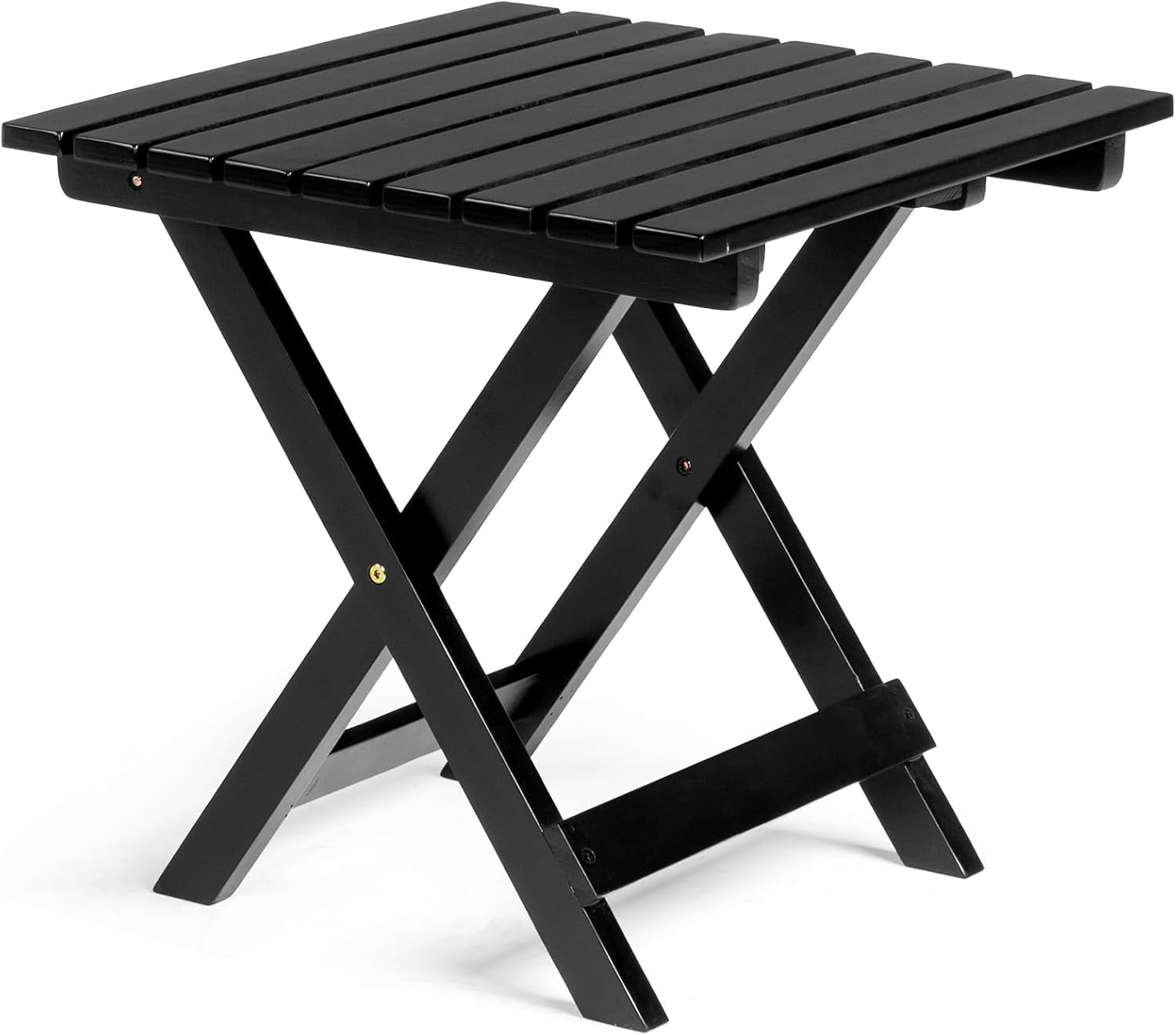 staple Wood Folding Side Table, Portable & Lightweight Compact Wooden ...
