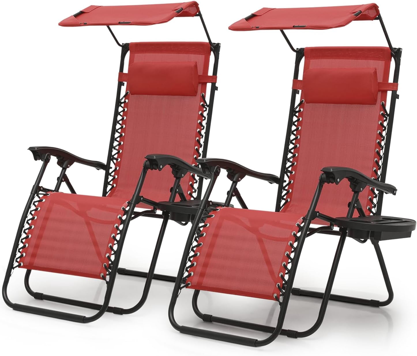 staple Zero Gravity Chair with Canopy Set of 2, Reclining Outdoor Patio ...