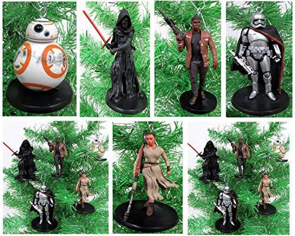 star wars force awakens 5 piece christmas tree ornament set featuring ...