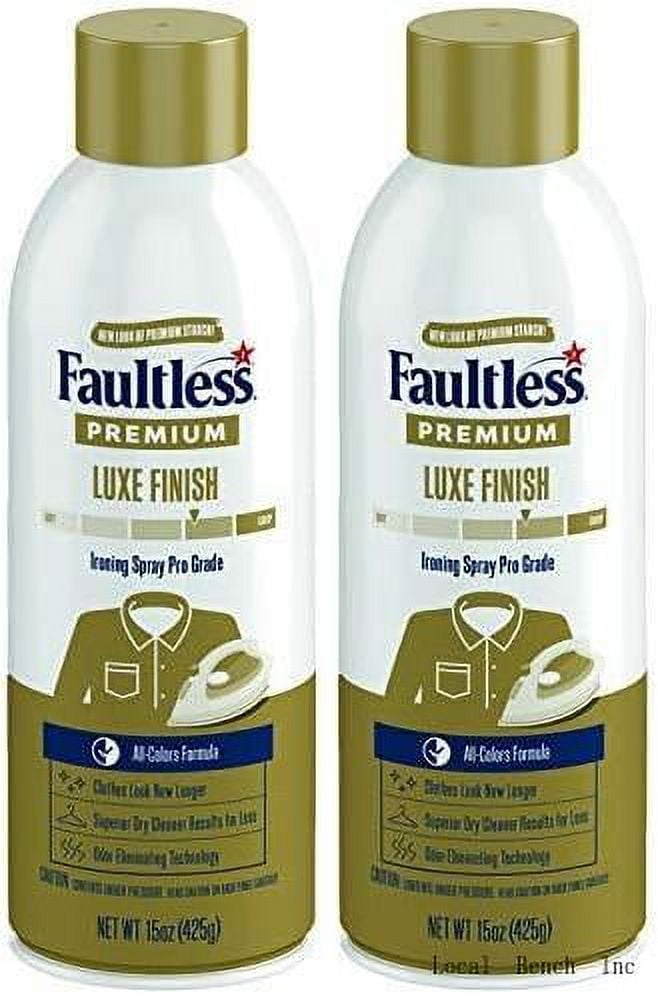 starch spray for clothes – premium luxe finish (15oz 2 pack ...