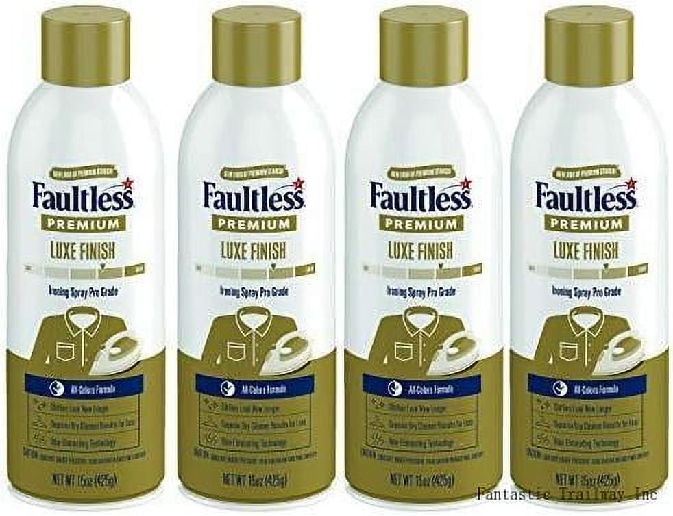 starch spray for clothes – premium luxe finish (15oz 4 pack ...
