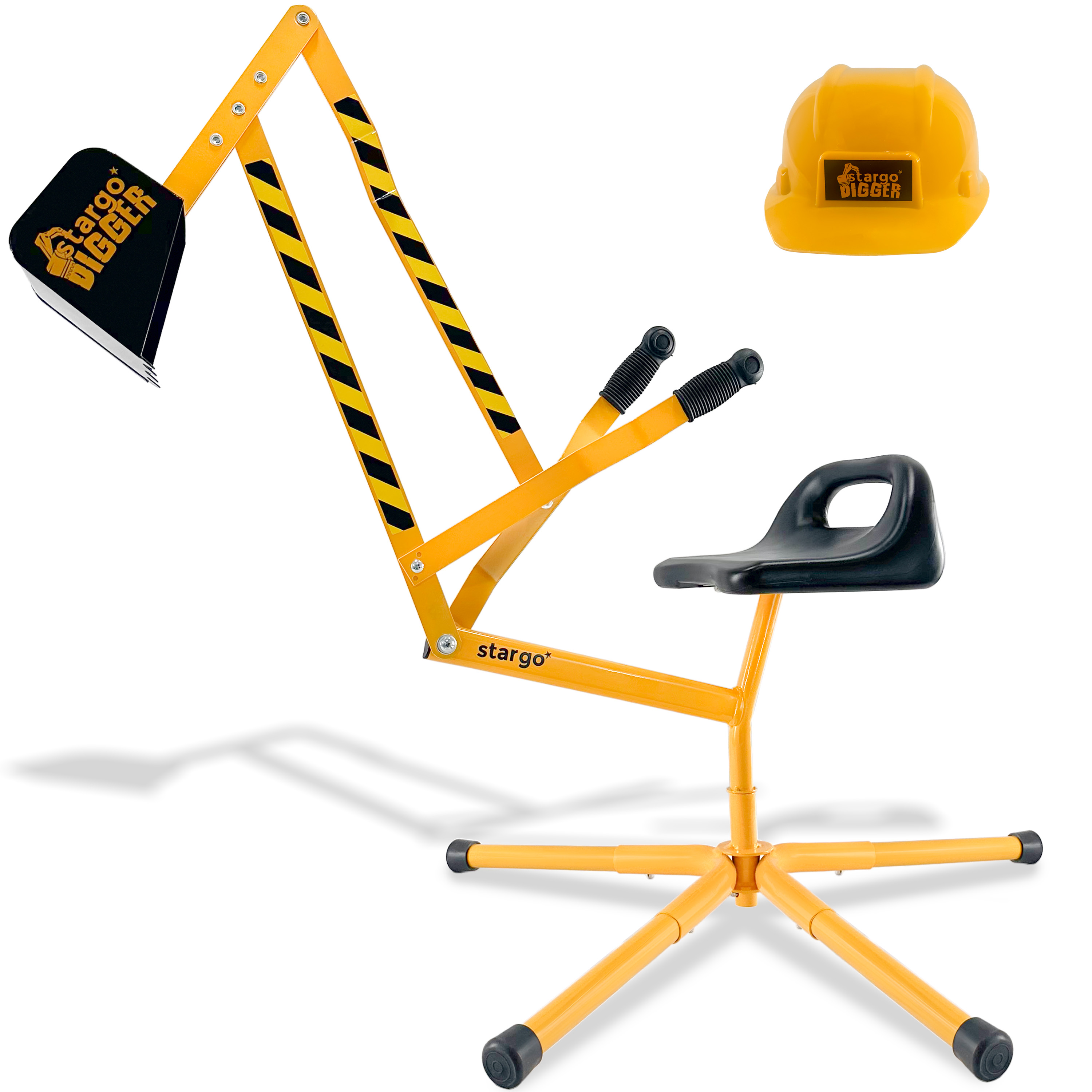 Gymax Heavy Duty Kid Ride-on Sand Digger Excavator Digging Scooper Toy ...