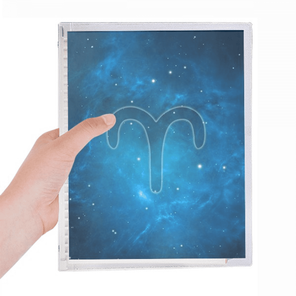 starry night aries zodiac constellation notebook loose diary refillable ...