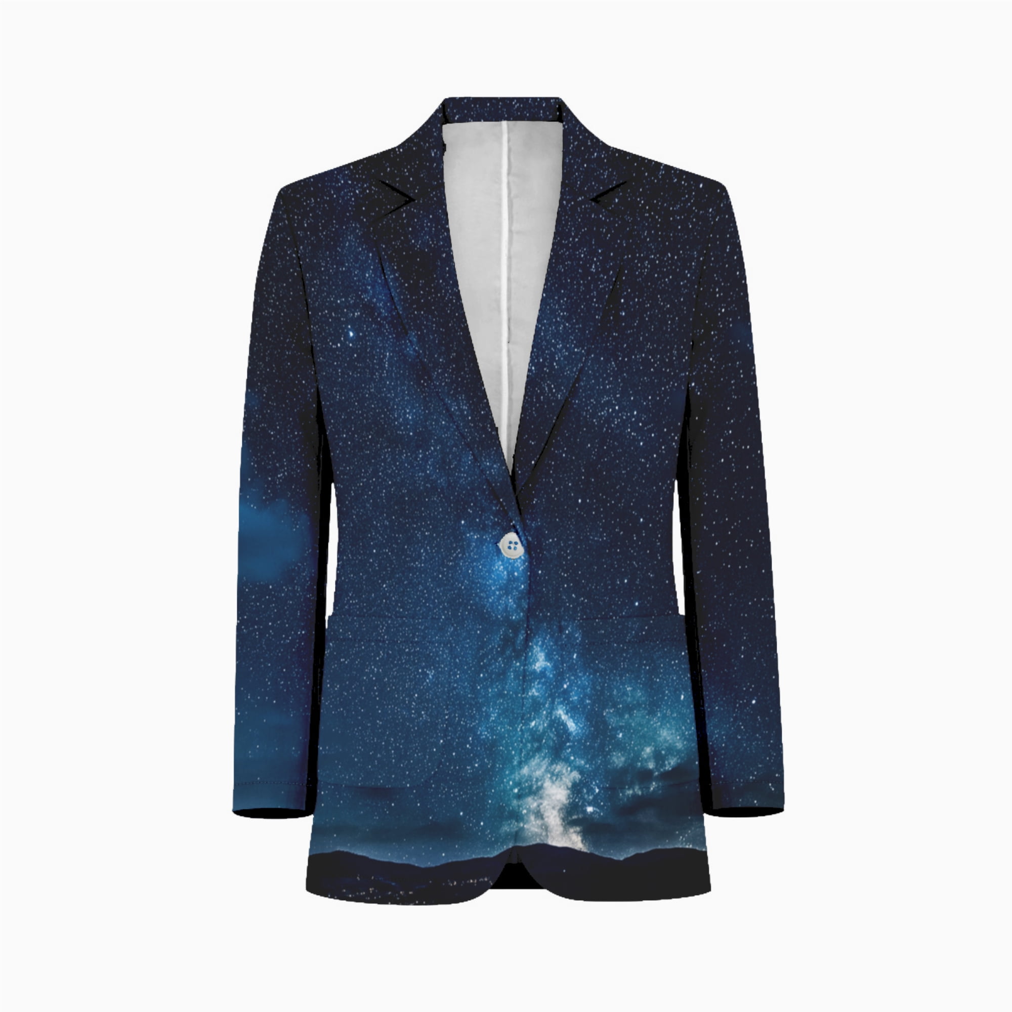 starry night sky Mens Suits Shawl Collar Slim Fit Suit Mens Groom ...