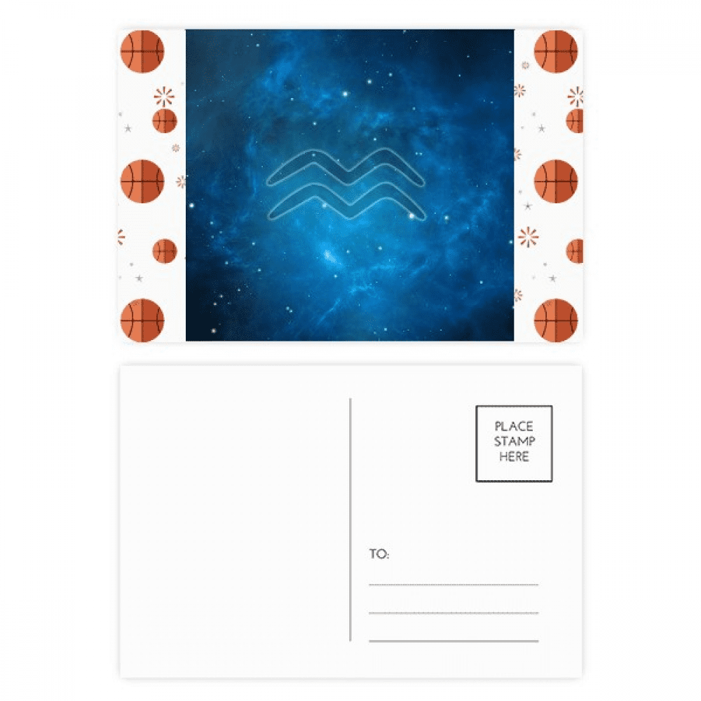 starry night zodiac constellation basketball postcard set thanks card ...
