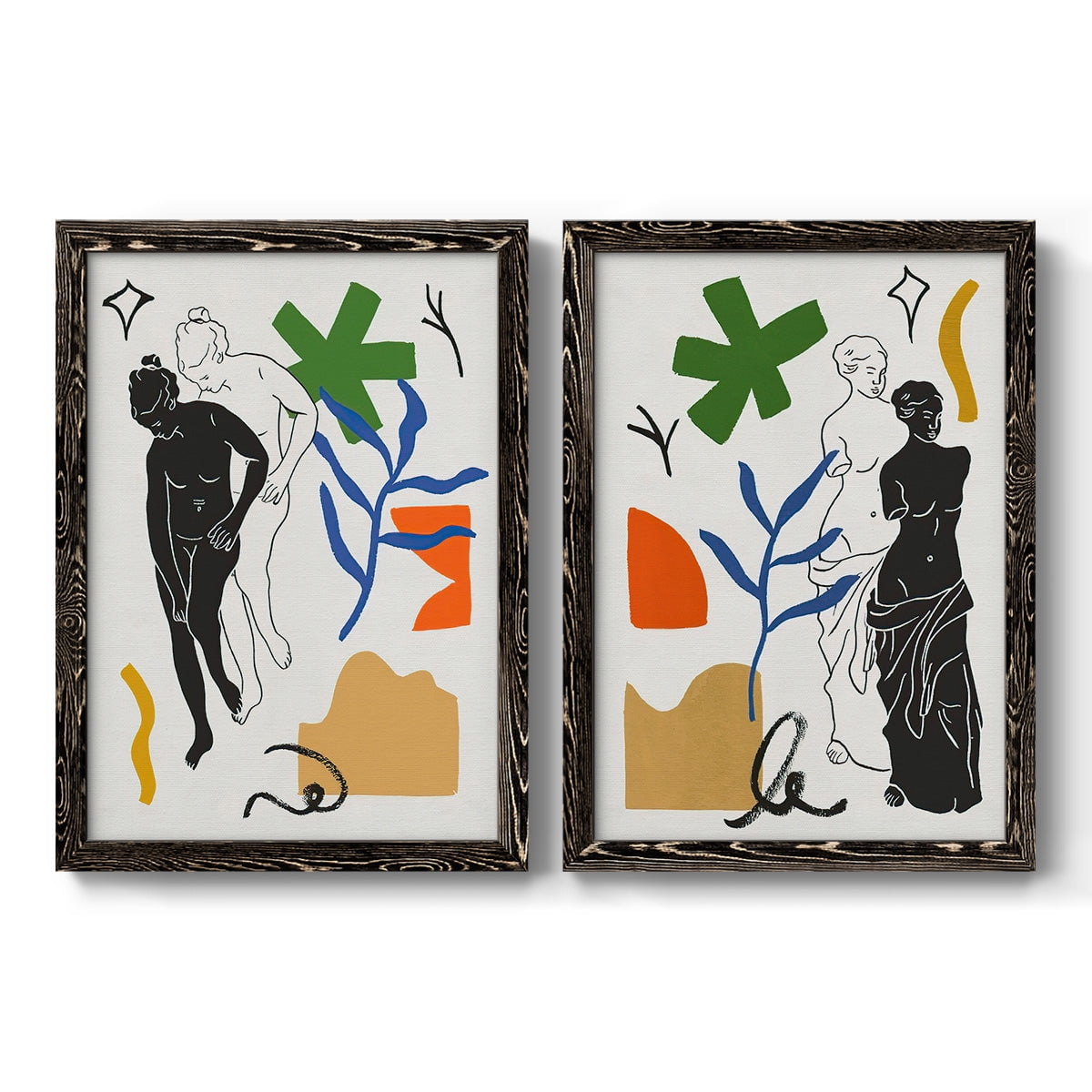 Starry Venus III - Premium Framed Canvas 2 Piece Set - Ready to Hang - Walmart.com